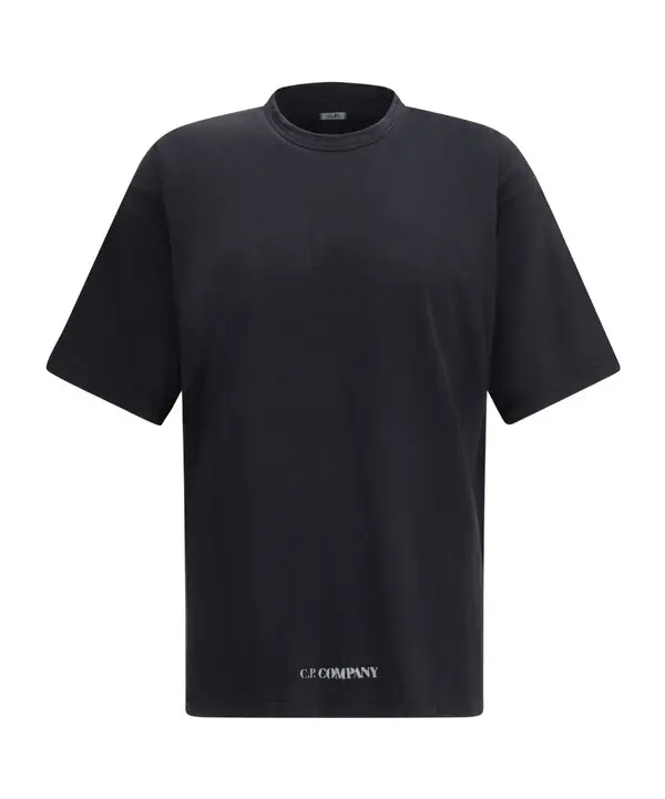 C.P. COMPANY Oversized Logo Print T-shirt - Black