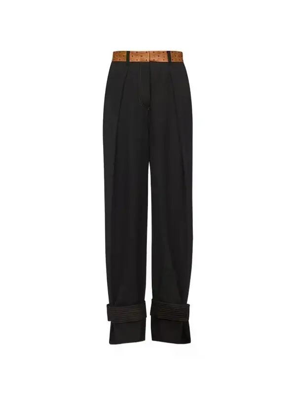 Mcm Monogram Print Pleated Trousers