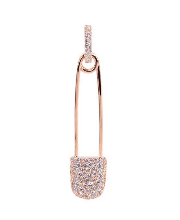 APM MONACO Rose Gold Single Diamond Pin Earring - Yellow
