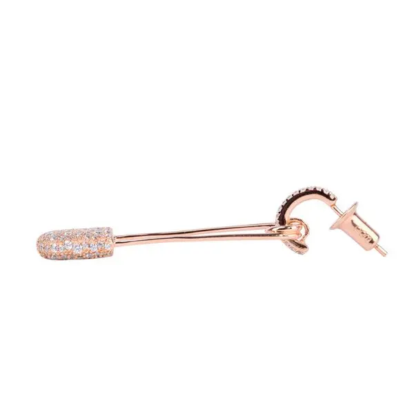 APM MONACO Rose Gold Single Diamond Pin Earring