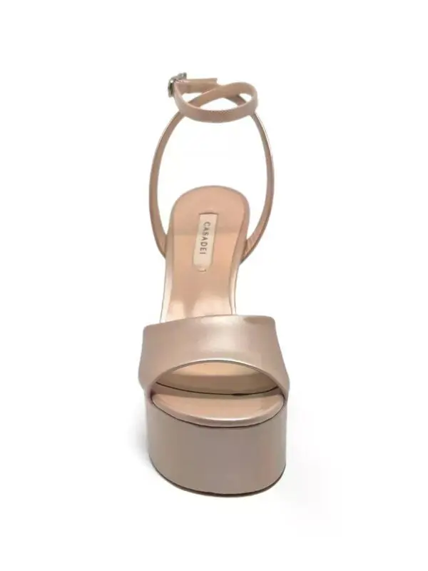 Casadei Patent-finish Platform Sandals