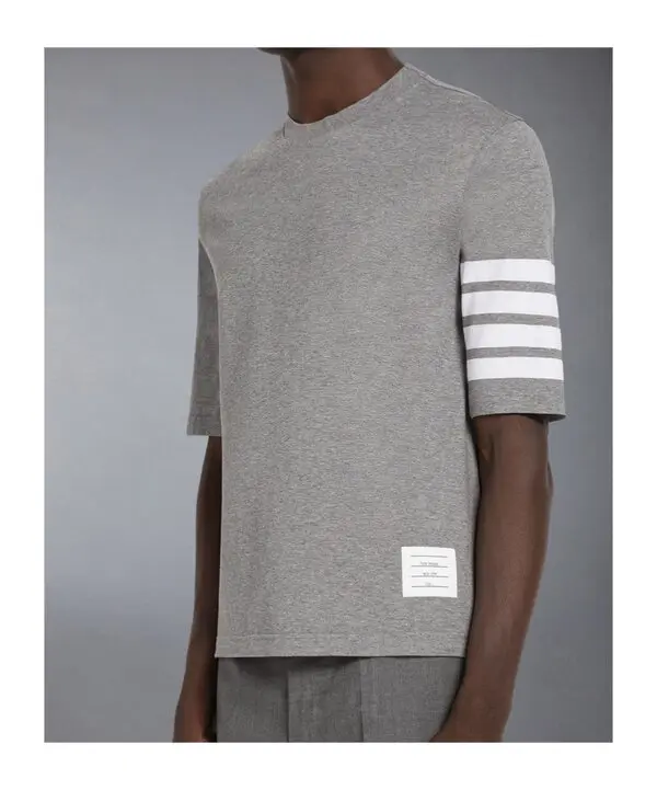 Thom Browne Striped Sleeve T-shirt - Light Gray