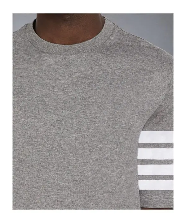 Thom Browne Striped Sleeve T-shirt - Light Gray