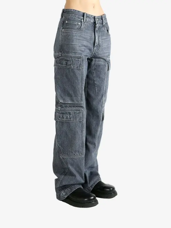 Rick Owens Denim Cargo Trousers
