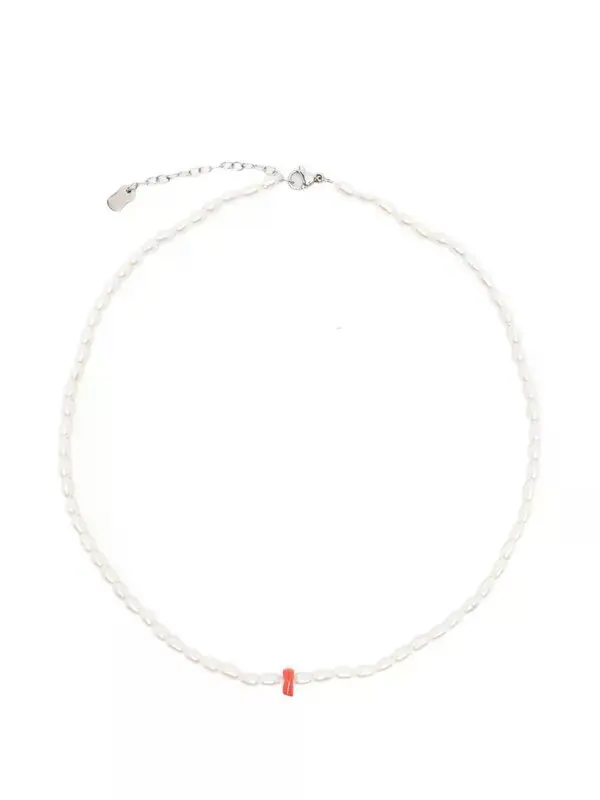 COLLANINE COLORATE Pearl Coral Necklace - White