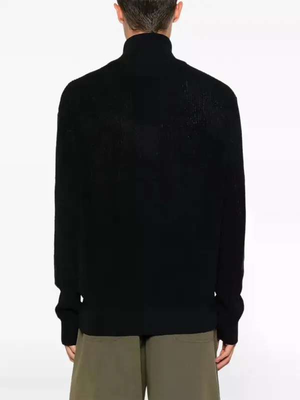 SONG FOR THE MUTE Floral Patch Zip-up Cardigan