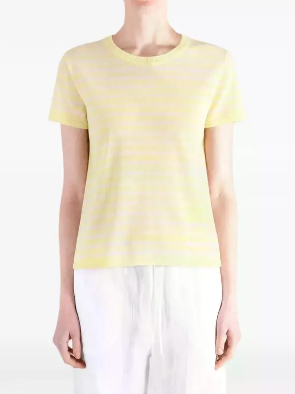 Auralee Striped Cotton T-shirt