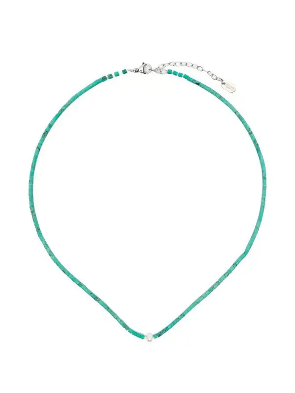 COLLANINE COLORATE Beaded Pearl-embellished Necklace - Blue