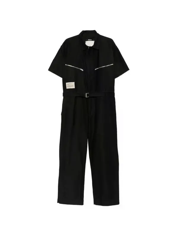 SONG FOR THE MUTE X Birkenstock Belted Zip-pocket Jumpsuit - Black