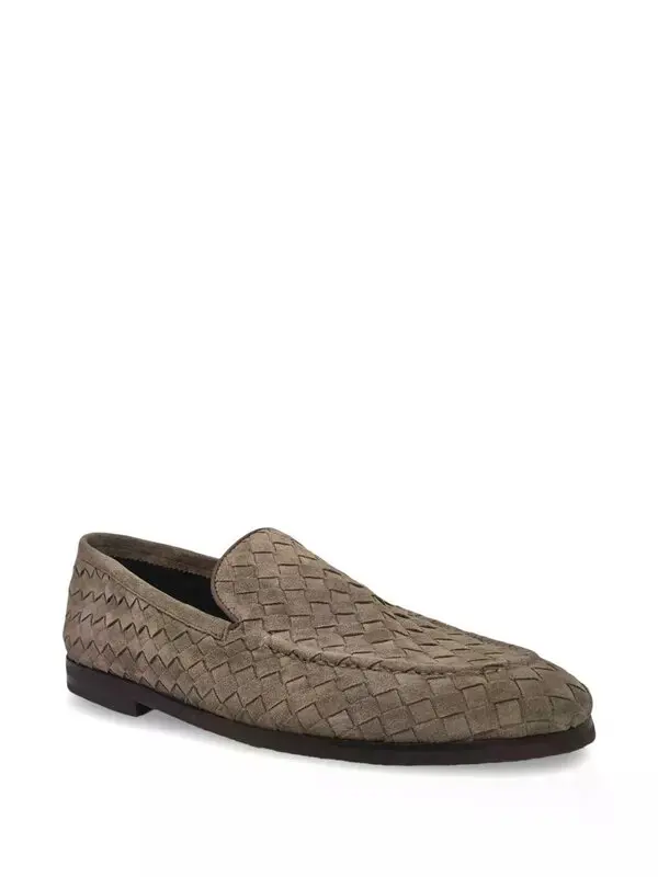 BARRETT Woven Suede Loafers - Brown