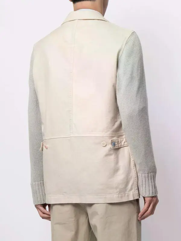 Undercover Contrasting-sleeve Cotton Blazer