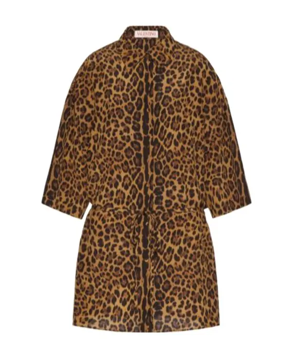 Valentino Garavani Animalier Crepe De Chine Shirt