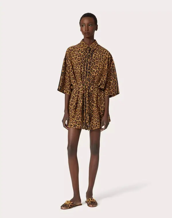 Valentino Garavani Animalier Crepe De Chine Shirt