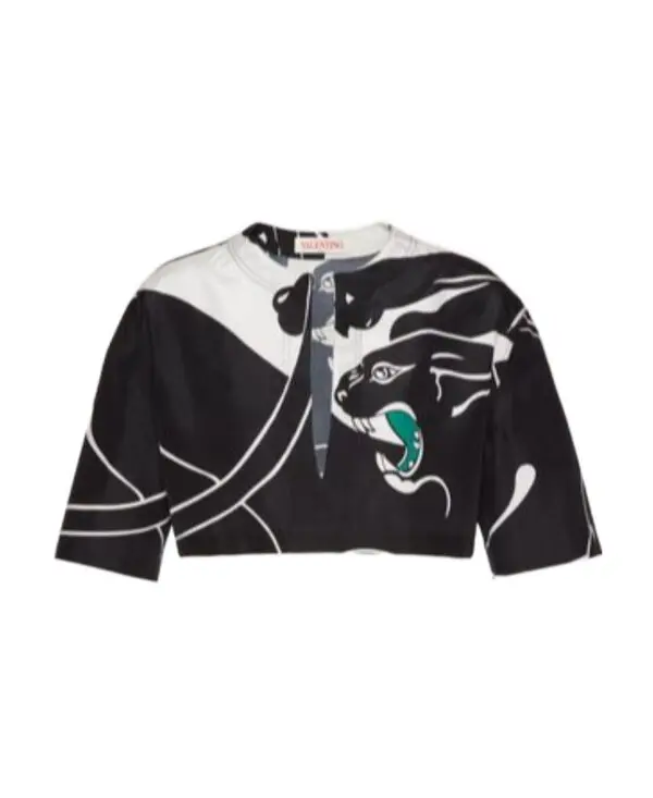 Valentino Garavani Leopard Print Poplin Blouse