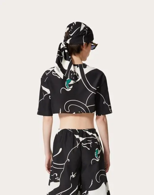 Valentino Garavani Leopard Print Poplin Blouse