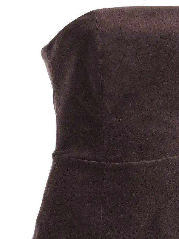 P.a.r.o.s.h Velvet Peplum Top - Black