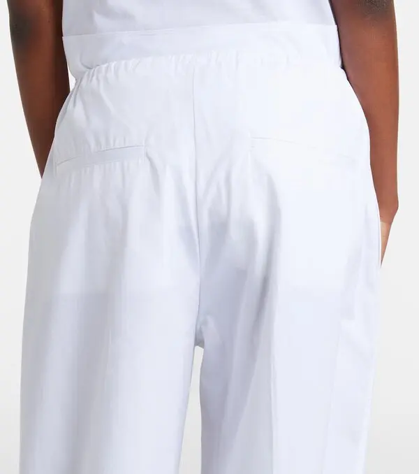TOTEME Cotton Poplin Wide-leg Pants With Drawstring Cuffs