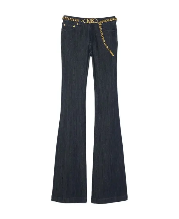 Michael Kors Stretch Belted Flared Jeans