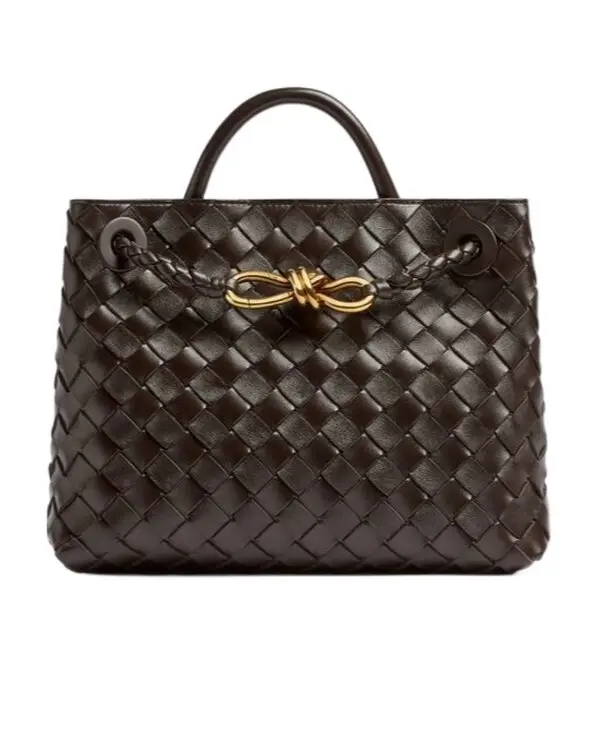 Bottega Veneta Small Andiamo Woven Bag - Black