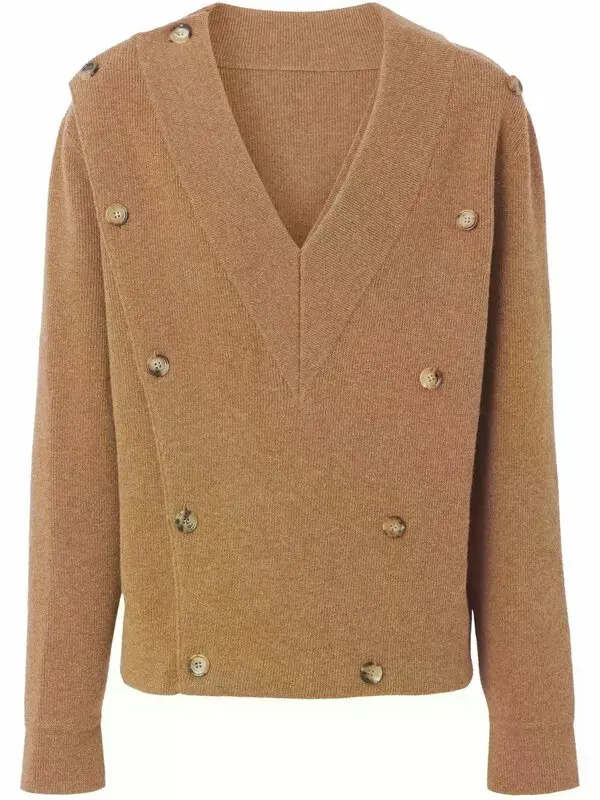 Burberry Double-breasted V-neck Sweater