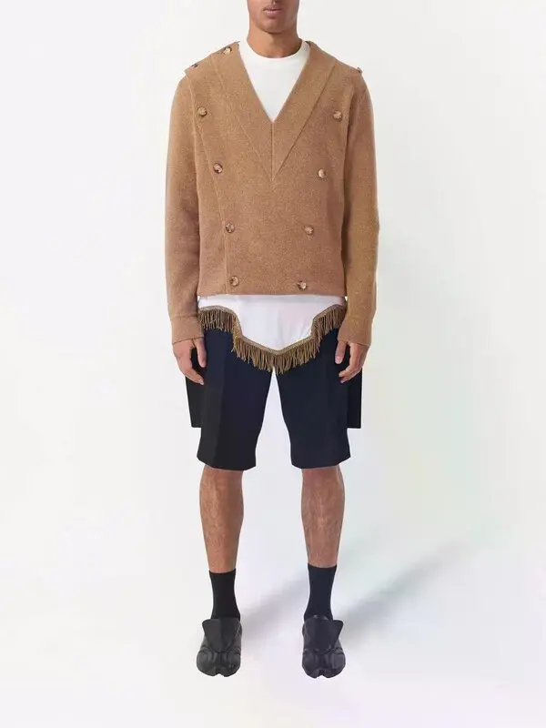 Burberry Double-breasted V-neck Sweater