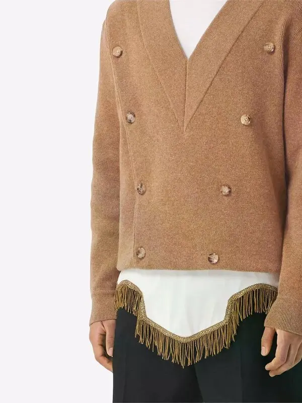 Burberry Double-breasted V-neck Sweater