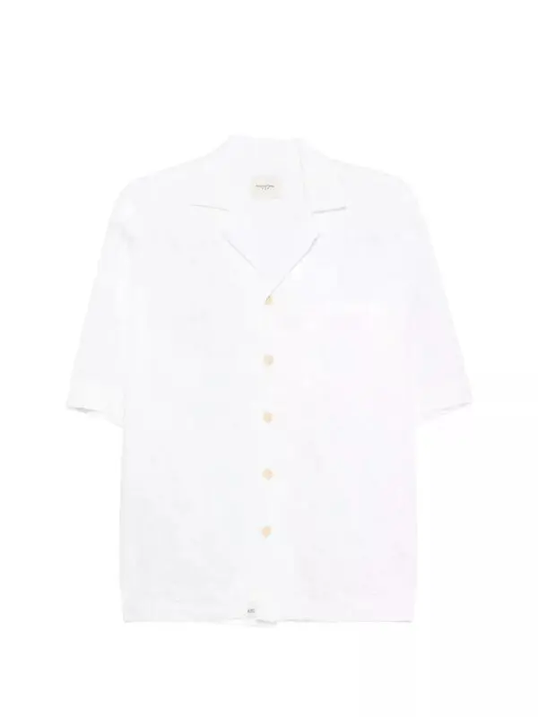 TINTORIA MATTEI 954 Floral-jacquard Short-sleeve Shirt