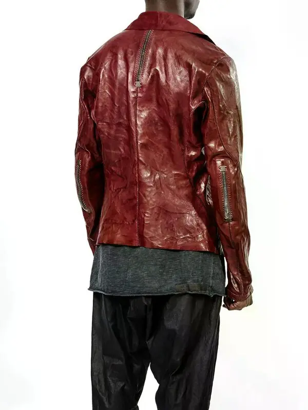 ISAAC SELLAM EXPERIENCE Lambskin High Collar Jacket