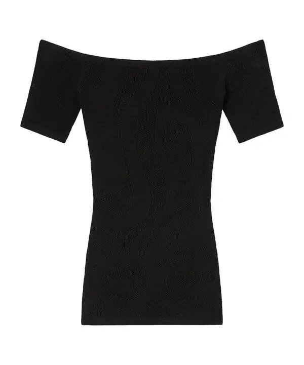 Emilio Pucci Marmo Jacquard Short-sleeved Top