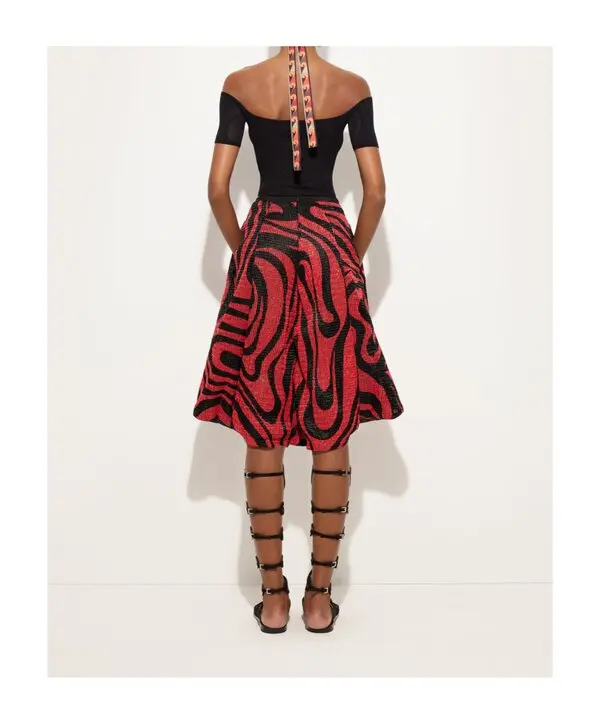 Emilio Pucci Marmo Jacquard Short-sleeved Top