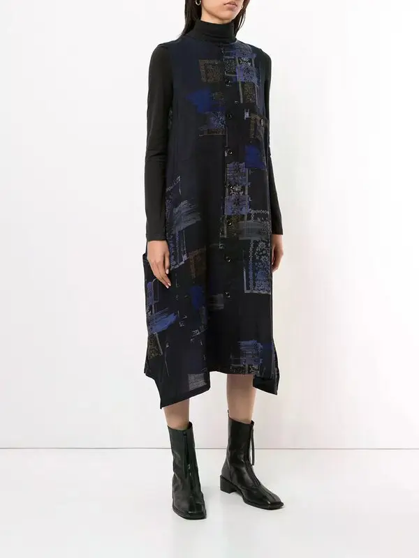 Y’s Abstract Print Knitted Dress