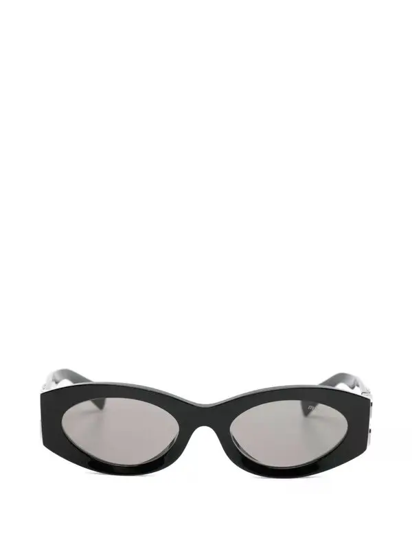 Miu Miu Logo Plaque Sunglasses - Black
