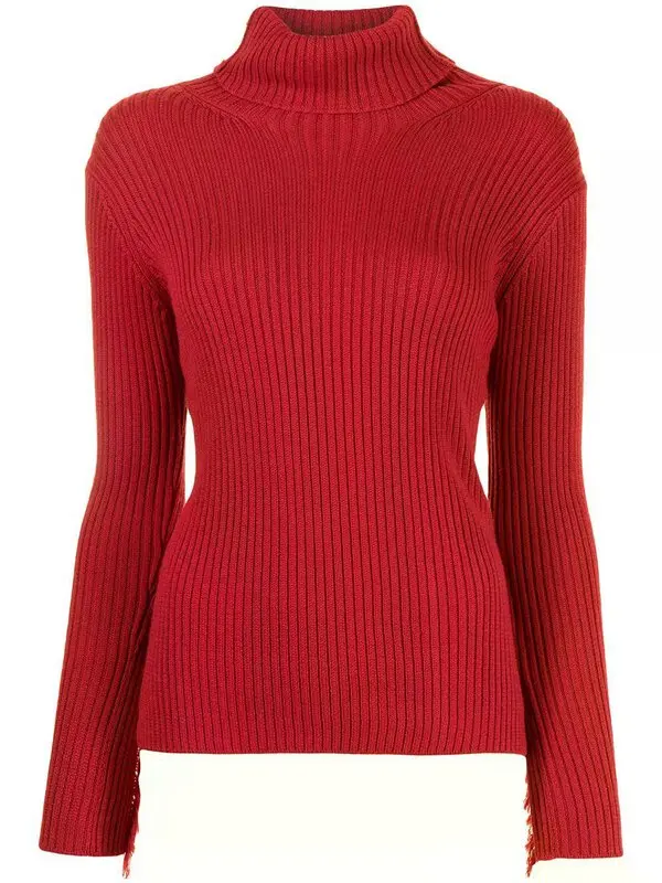 Y’s Fringed Ribbed Jumper