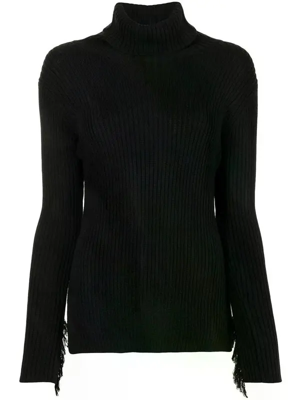 Y’s Ribbed Fringed Jumper