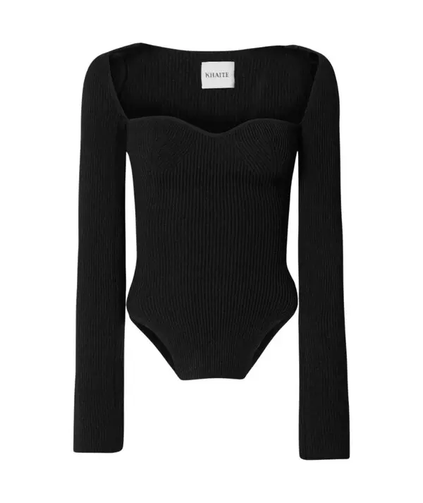 Khaite Maddy" Ribbed Knit Off-the-shoulder Sweater