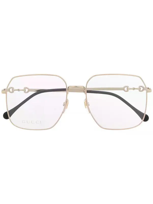 Gucci Square Frame Glasses - Gold