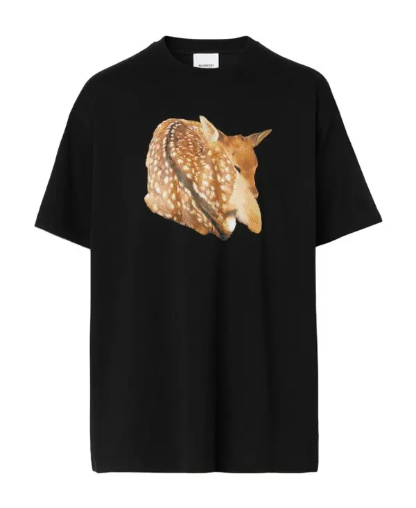 Burberry Printed Crewneck T-shirt - Black