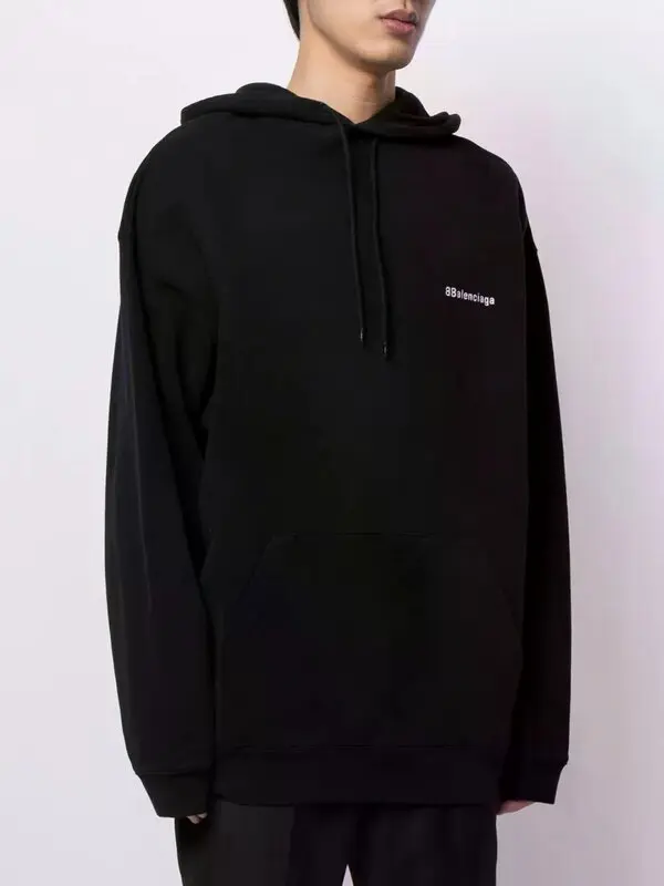 Balenciaga Logo Embroidered Oversized Hoodie