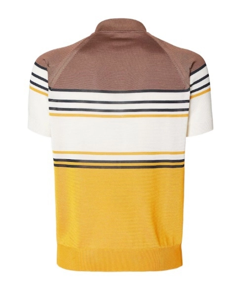 Fendi Short Sleeved Striped Polo Shirt - Multicolour