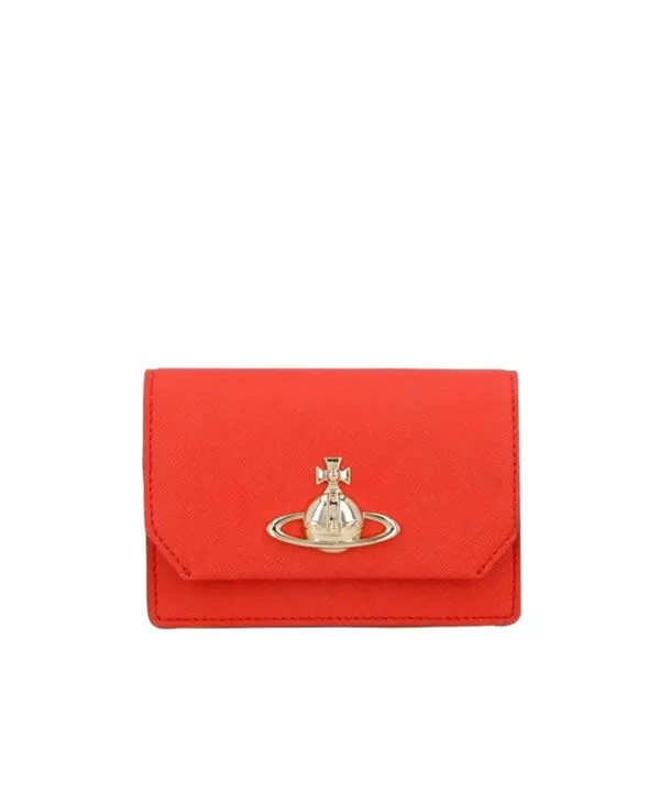 VIVIENNE WESTWOOD Saturn Logo Wallet - Red