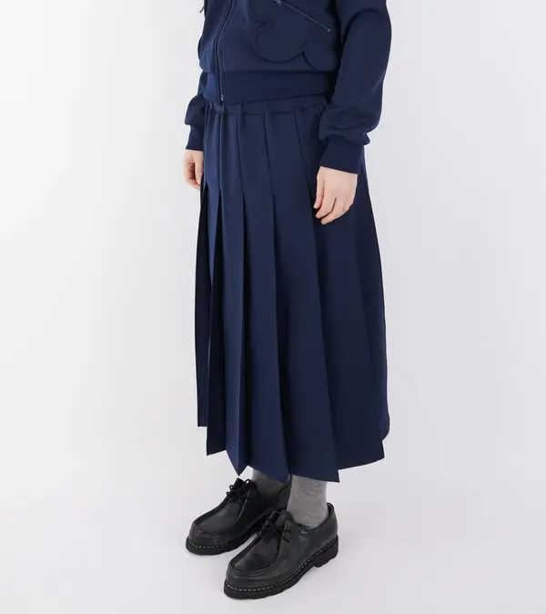 Comme Des Garçons Pleated Skirt - Dark Blue