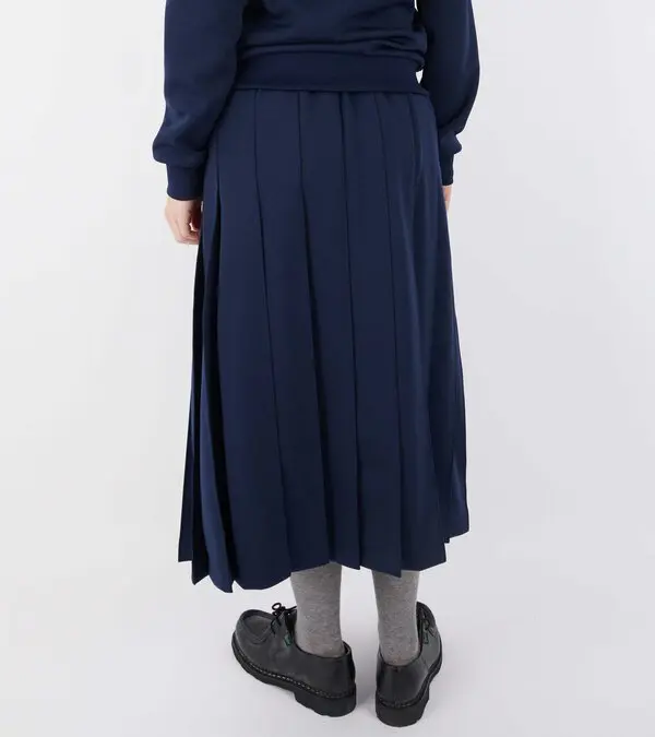 Comme Des Garçons Pleated Skirt - Dark Blue