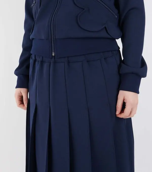 Comme Des Garçons Pleated Skirt - Dark Blue
