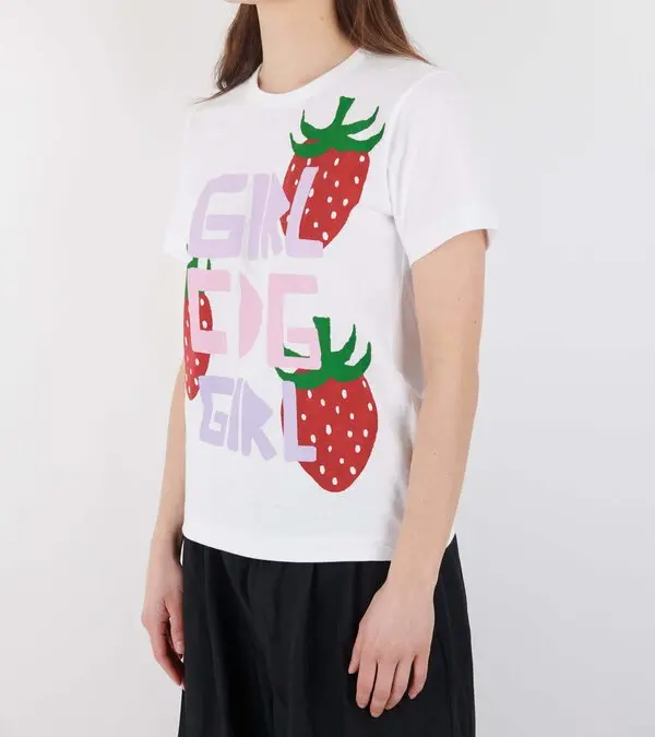 Comme Des Garçons Strawberry Graphic T-shirt