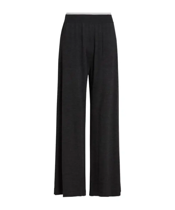 Brunello Cucinelli Wide Leg Elastic Waist Pants