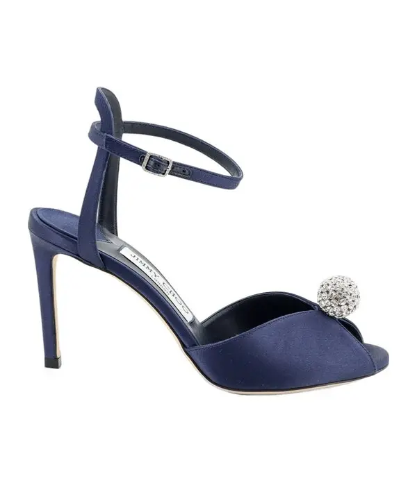 JIMMY CHOO Sacora 85 Sandals With Crystal Embellishment