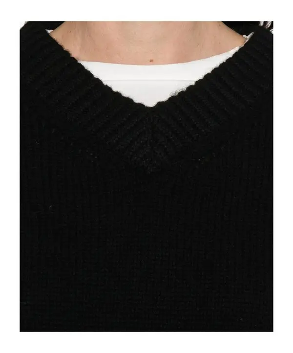 Soft Goat Long-sleeve V-neck Sweater