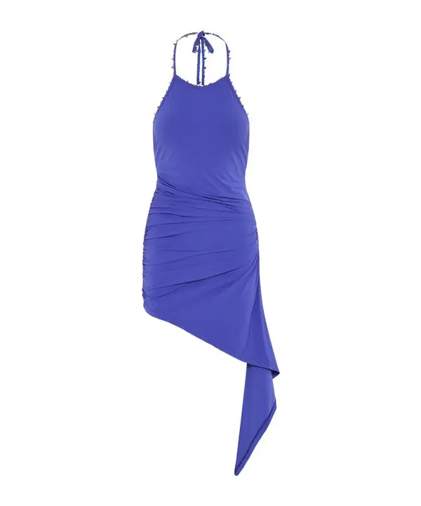 Christopher Esber Halter Neck Asymmetrical Draped Dress