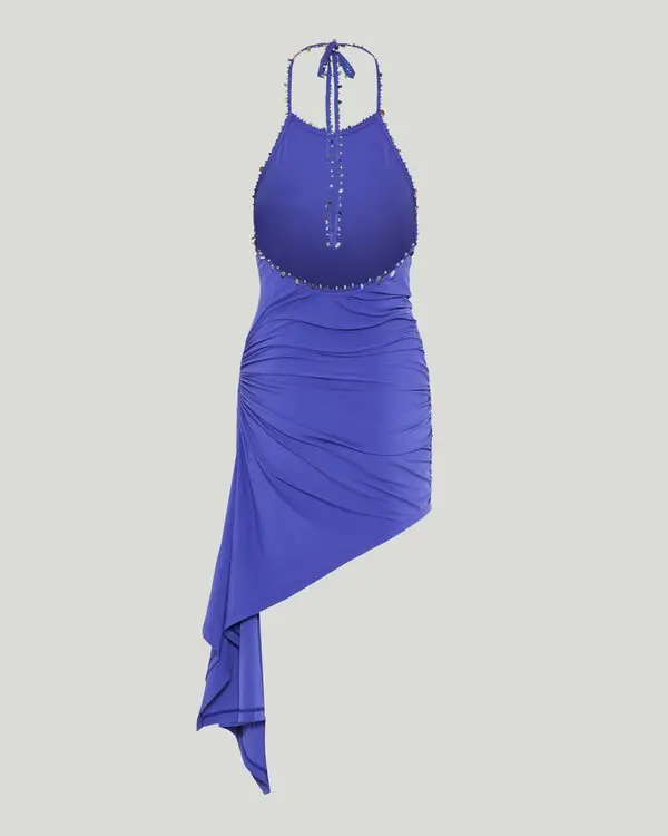 Christopher Esber Halter Neck Asymmetrical Draped Dress
