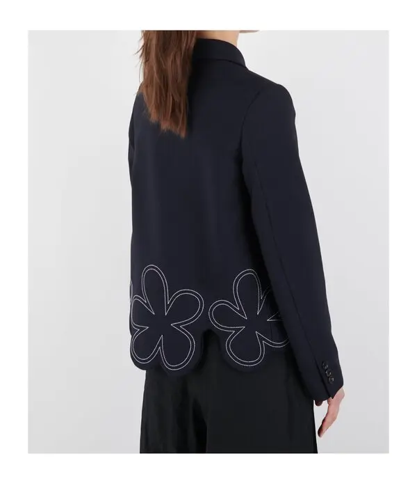 Comme Des Garçons Flower Hem Blazer